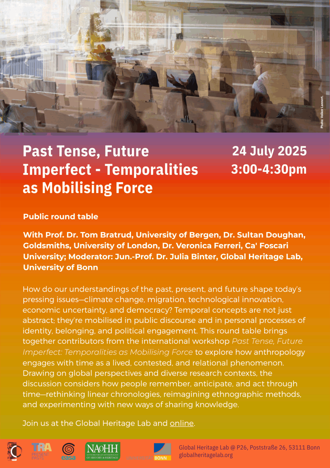 Public Round Table Past Tense, Future Imperfect: Temporalities as ...